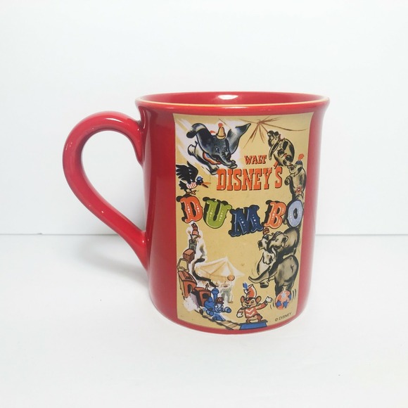 Disney | Dining | Dumbo Disney Store Coffee Mug Carnival Red Large ...